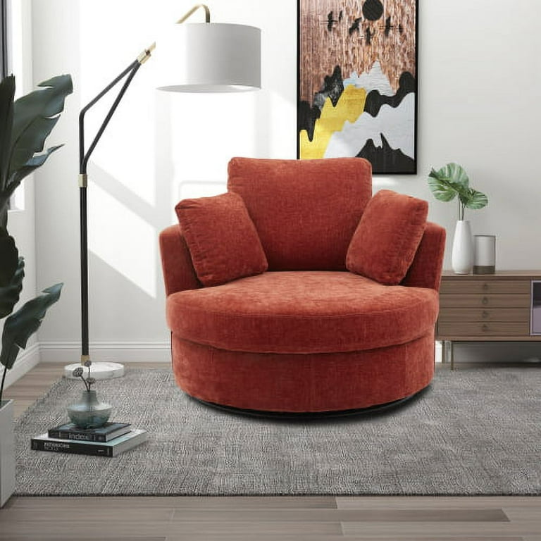 Red Round Sofa Chair | Baci Living Room