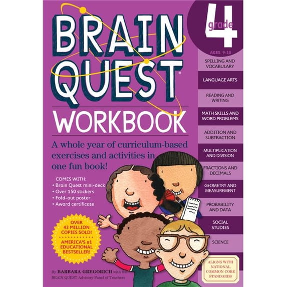 Brain Quest 2019772 Workbook - Paper, Ink & Glue - Grade 4 - Walmart.com