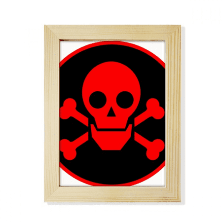 Red Dangerous Checal Toxic Radiation Symbol Desktop Adorn Photo Frame ...