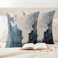 Abstract Graffiti Outdoor Throw Pillow Covers Set of 2, Blue Grey White ...