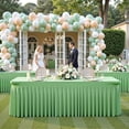 8 Pack Spandex Sage Green Fitted Table Cloth for 6ft Rectangle Tables ...