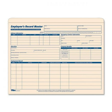 TOPS Employee Record Master File Jacket | Walmart Canada