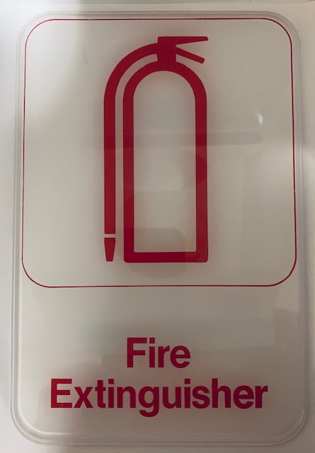 Fire Extinguisher Sign, White & Red - Walmart.com