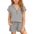 breaise Girls Henley 2 Piece Short Sets Summer 2026 Lounge Spring Beach ...
