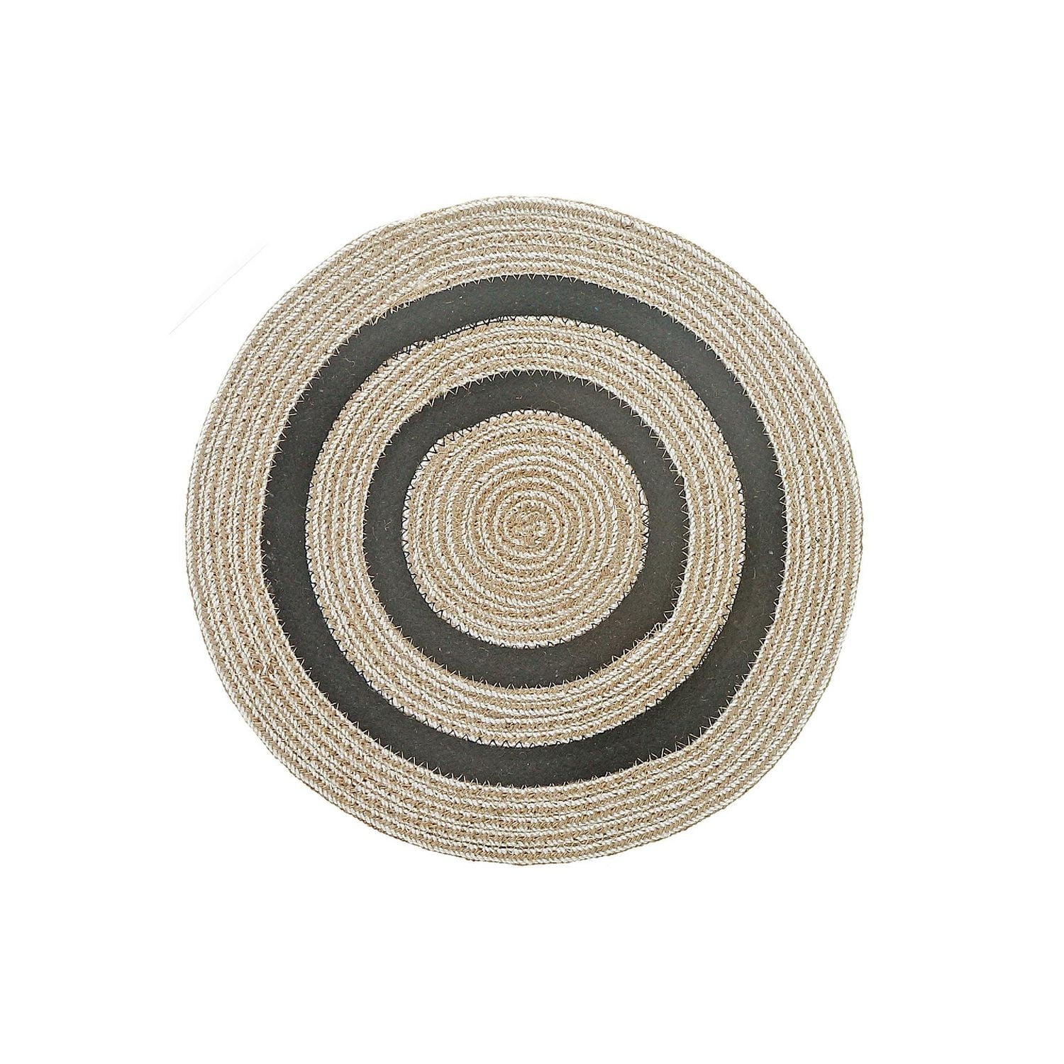 Click here for Ih Casadécor Line Round Braided Placemat With Blac... prices