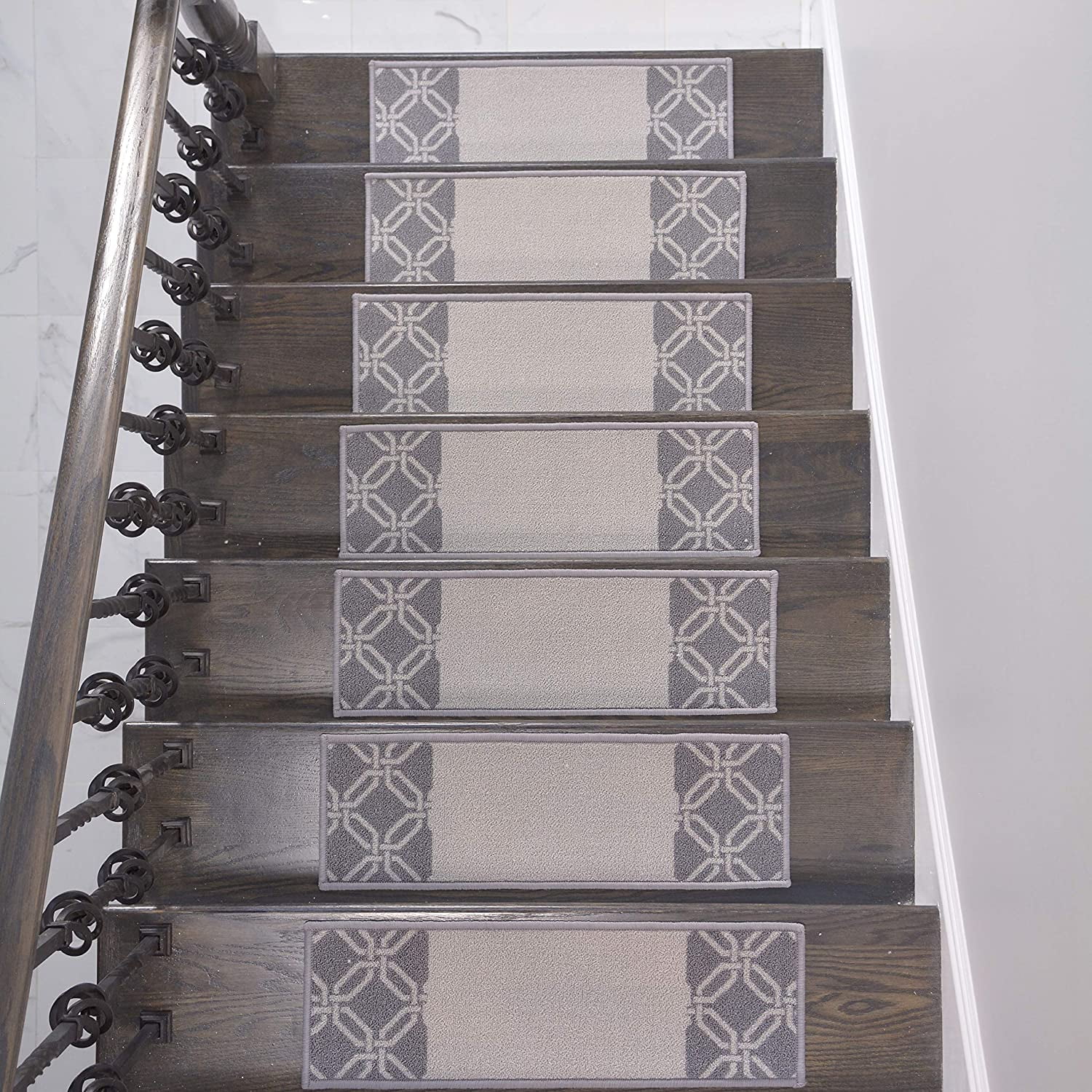 Stair Treads Skid Slip Resistant Backing Indoor Carpet Stair Treads ...