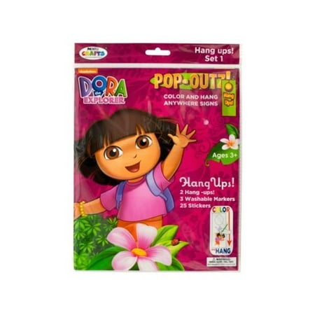 Kole Imports KK763-80 Dora the Explorer Pop-Outz Hang Ups Activity Set ...