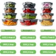 24pc Borosilicate Glass Food Storage Containers with Lids, Glass Meal ...