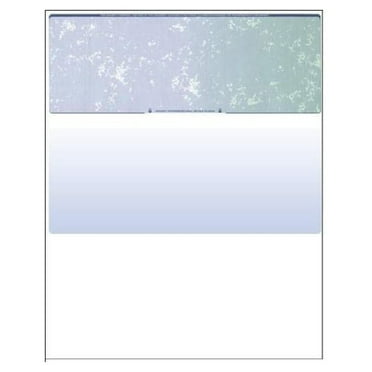 Blank Laser Check Stock with Top Location (Blue). 500 Checks - Walmart.com