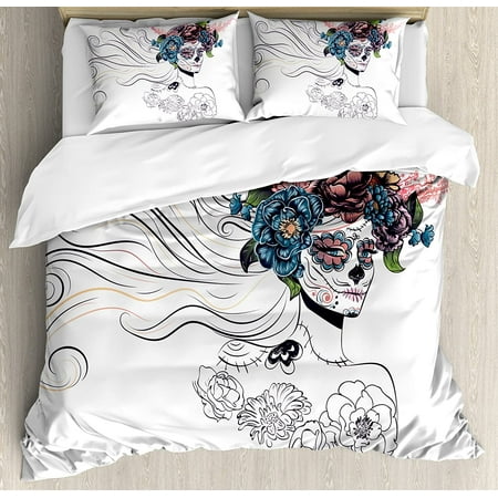 Gothic Duvet Cover Set, All Souls' Day Mexican Holiday and Celebration ...