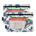 2 Pack Expandable Flip Folders with Clear PVC Window Binder Pouches 3 ...