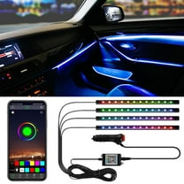 Rirool Car Interior Lights with APP Control, 4 Pcs 16 Million Multi ...