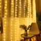 Honche LED Curtain Lights Indoor 300LEDs Waterfall Fairy String Lights ...