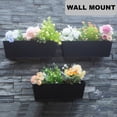 16 Inch Large Metal Wall Hanging Planters with Hooks for Outdoor Garden ...