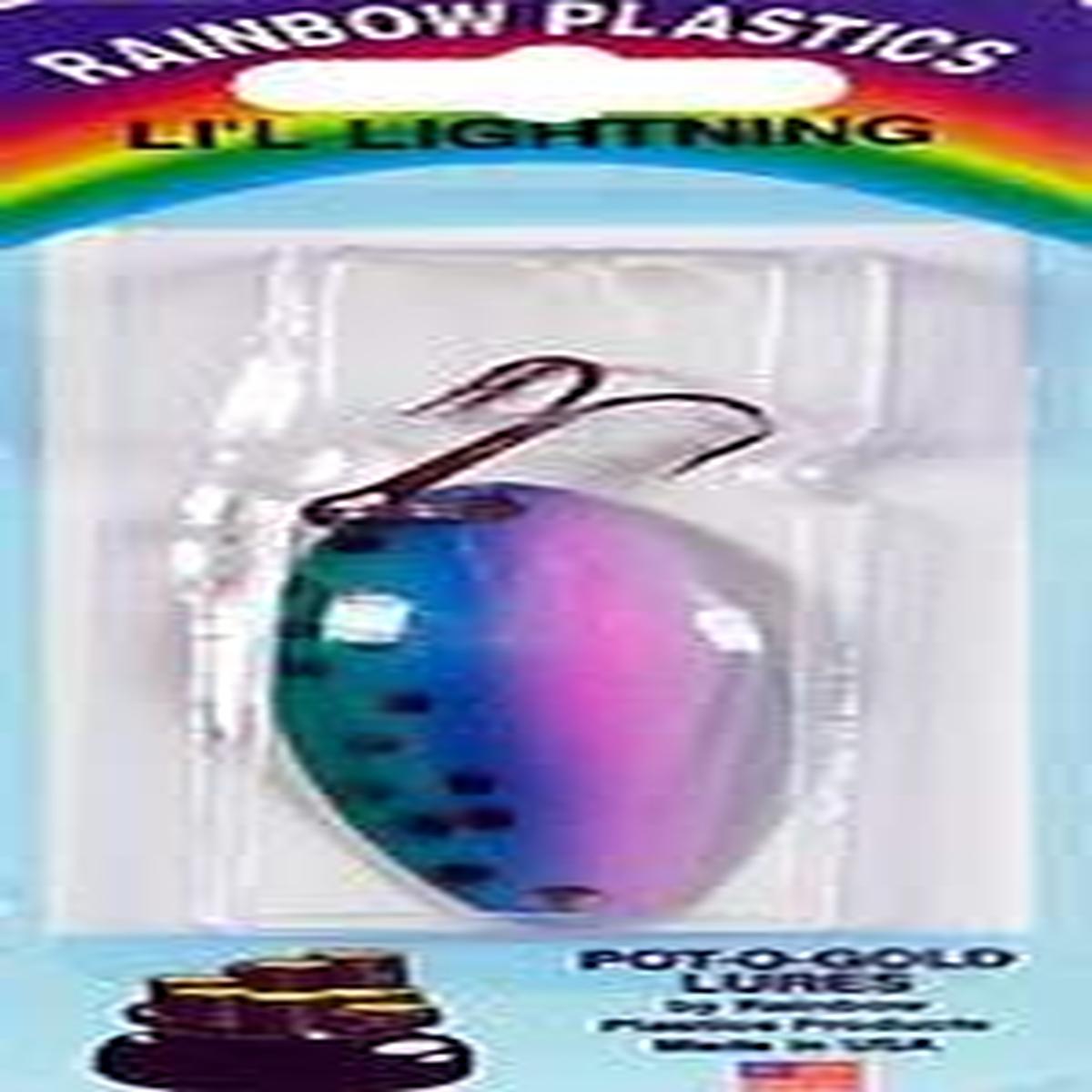 Rainbow Plastics Lil' Lightning Spoon Lure, Chartreuse/Fluorescent Red ...