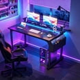 40inch Gaming table with waterproof LED lights, carbon fiber tabletop ...