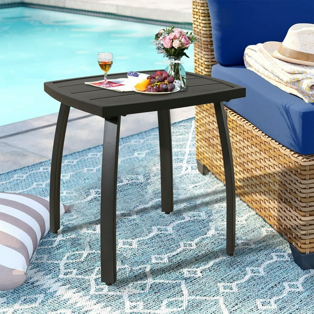 Black Outdoor End Tables