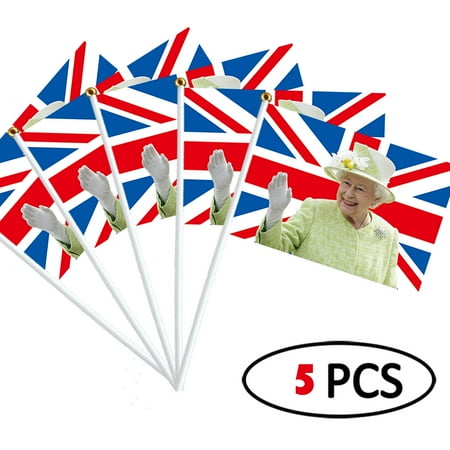 Pack of 10 Mini Union Jacks, Waving Flags (14 x 21 cm), In Support of ...