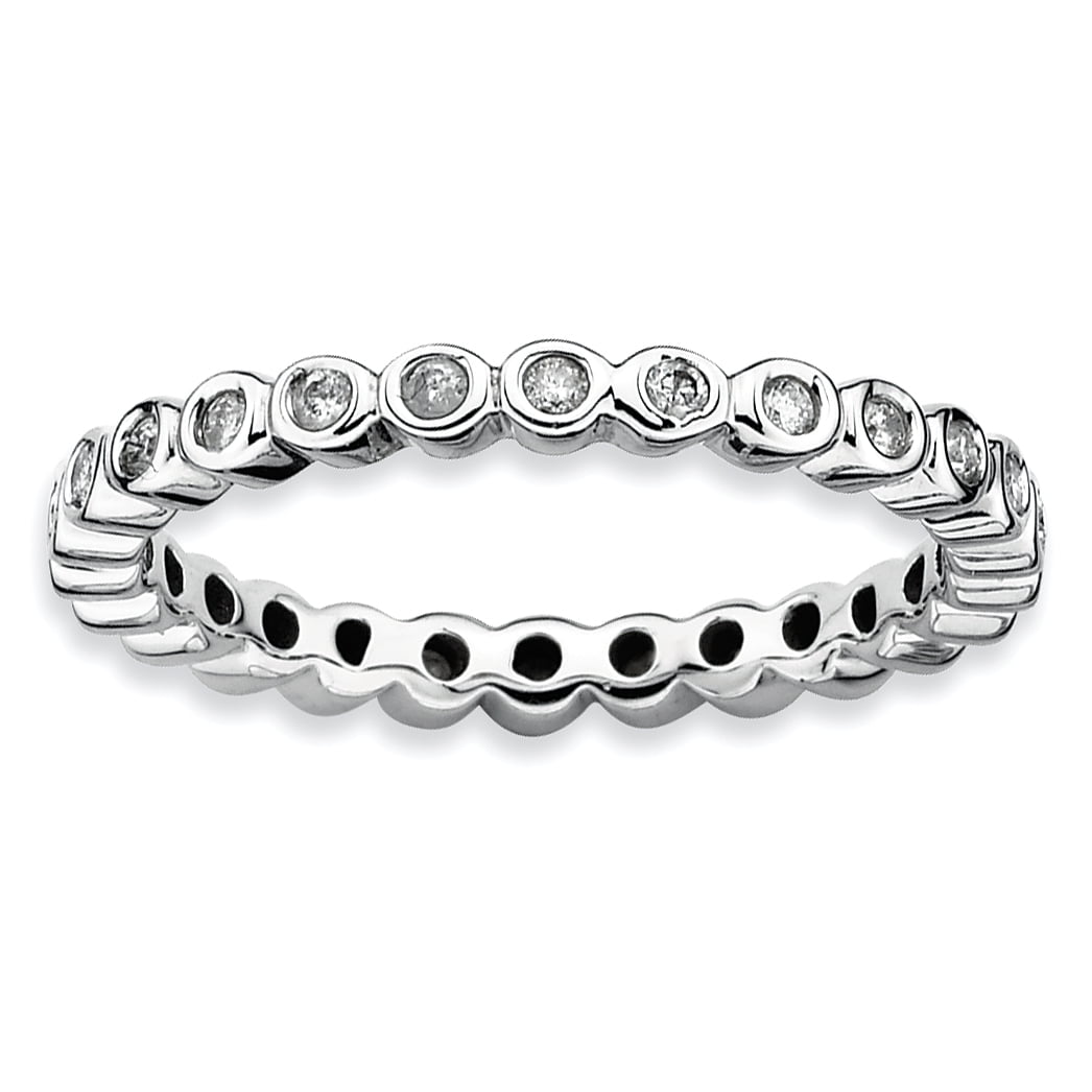 Diamond Sterling Silver Ring - Walmart.com