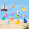 Pack of 100 Little Ducks Assorted Colors Miniature Figures for Garden ...