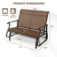Gymax 2-Person Metal Outdoor Glider Chair Patio Rocking Lounge w ...