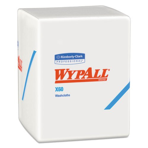 WypAll X60 Cloths, 1/4 Fold, 12 1/2 x 10, White, 70/Pack, 8 Packs ...