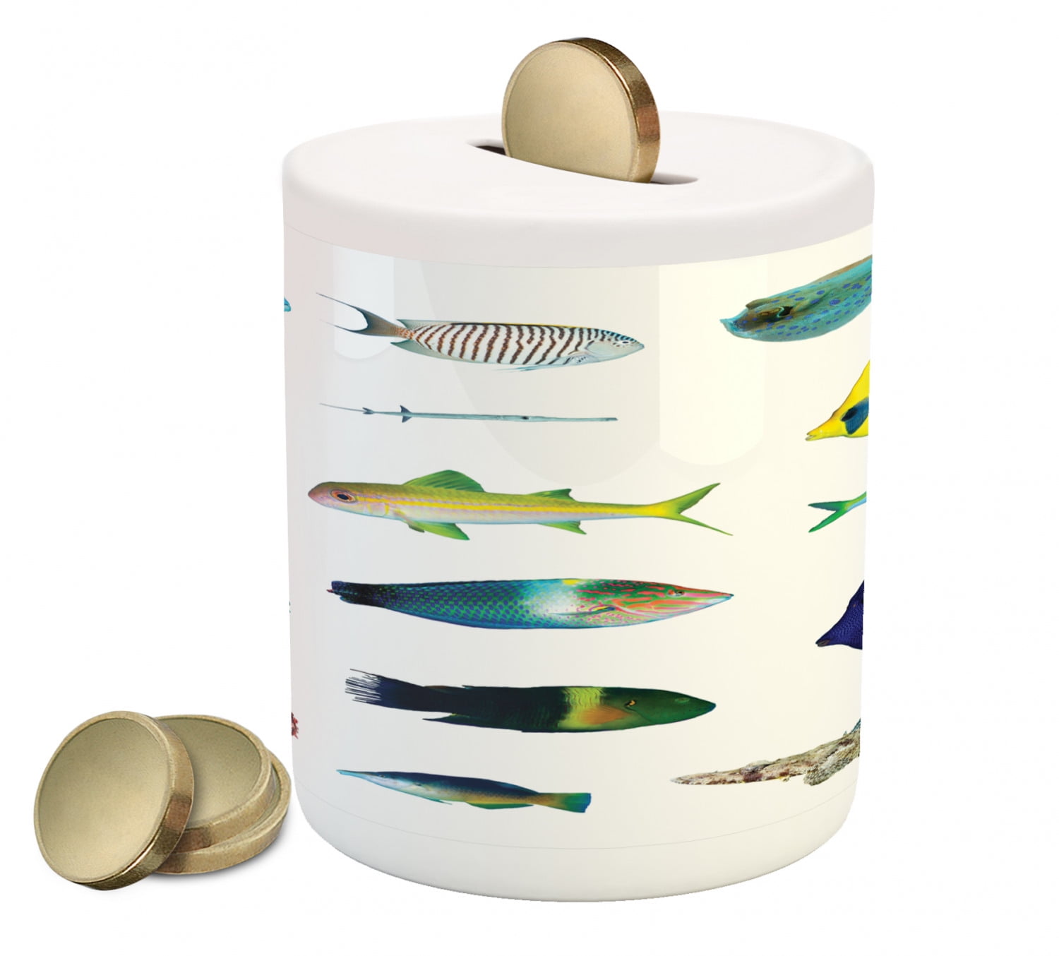 Maritime Piggy Bank, Marine Life Creatures with Cardinalfish Clownfish ...