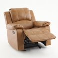 Comfort Pointe Clifton Rocking Reclining Chair, Saddle Brown Faux ...