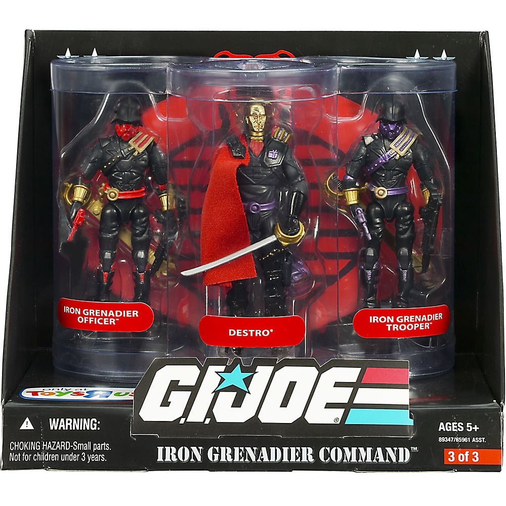 GI Joe Iron Grenadier Command Action Figure 3-Pack - Walmart.com ...