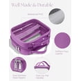 Clear Double-Layer Travel Toiletry Bag with 4 Compartments ...