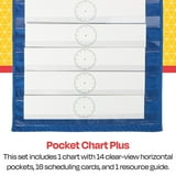 Pocket Chart with 14 Pockets, 33 x 12-1/2 Inches, Blue - Walmart.com