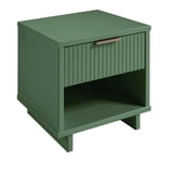 Manhattan Comfort Granville Engineered Wood Nightstand 1.0 in Sage ...