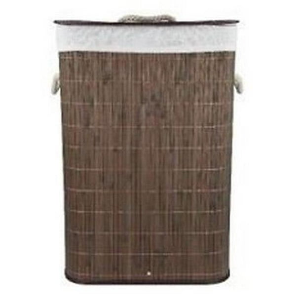 Home Basics Rectangular Bamboo Hamper, Brown - Walmart.com - Walmart.com