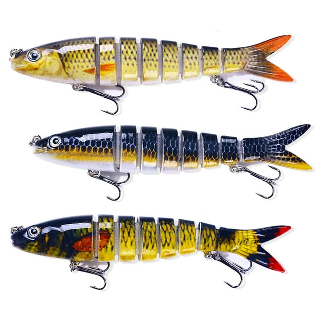 SwimPanfish Multi Jointed Panfish Bluegill Swimbaits Hard Topwater Bass ...