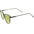 Zerouv Female Womens Metal Frame Arrow Temples Colored Mirror Flat