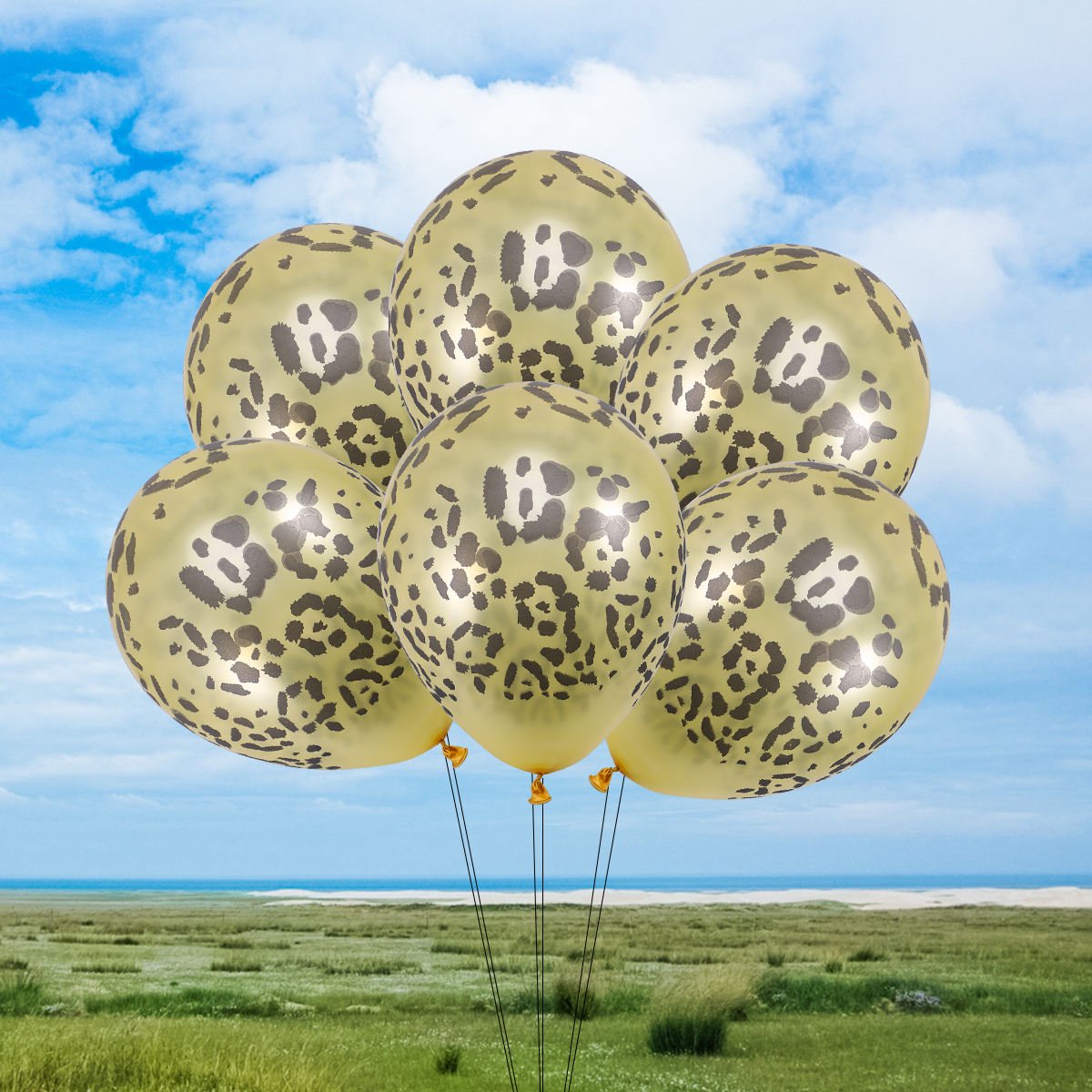 Click here for Bestyash 6pcs Yellow Latex Leopard Balloons For We... prices