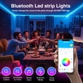 VIPLIKE 130ft LED Strip Lights,Color Changing Music Sync with Remote ...
