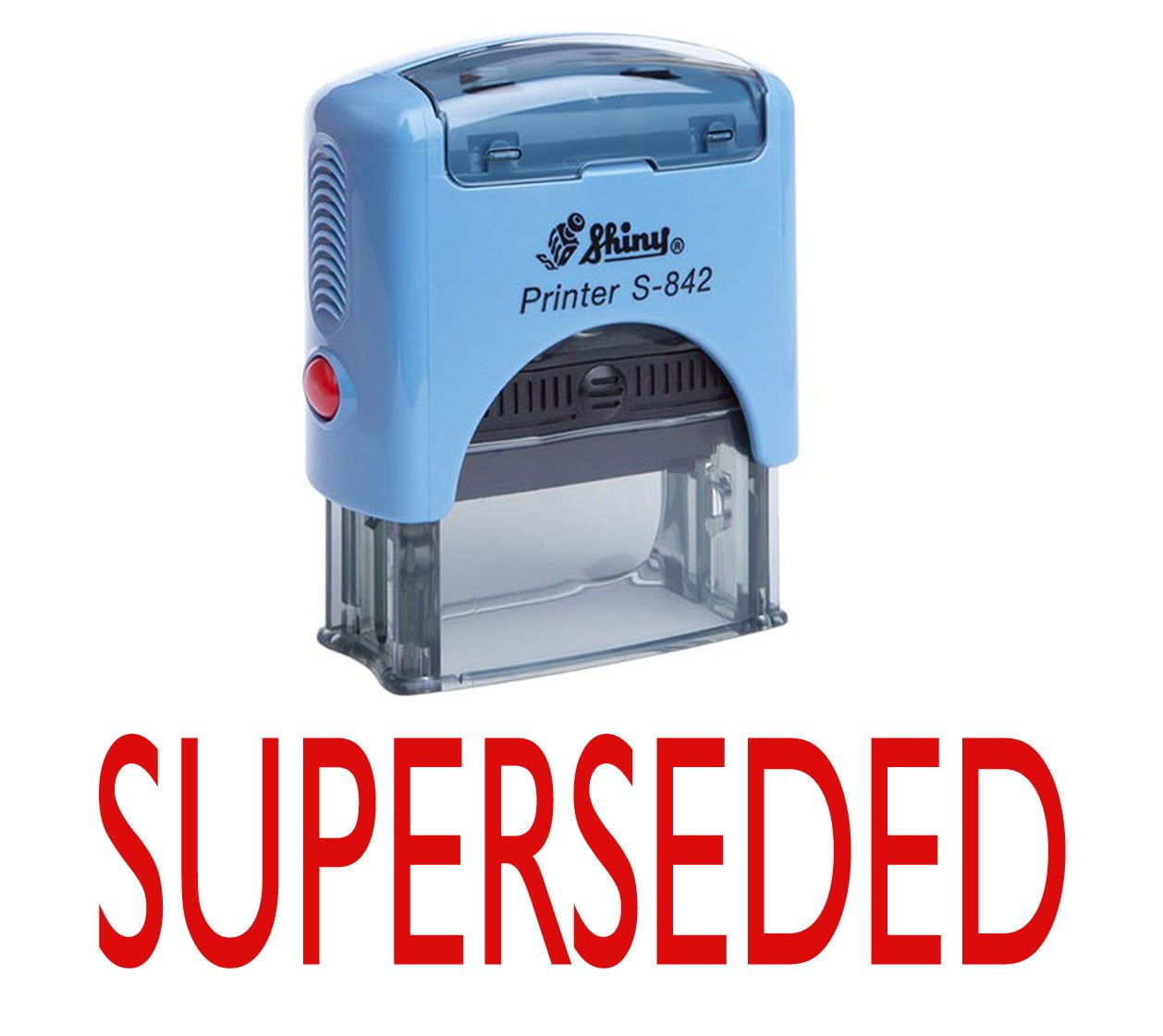 SUPERSEDED Self Inking Rubber Stamp Office Stationary Custom Shiny ...