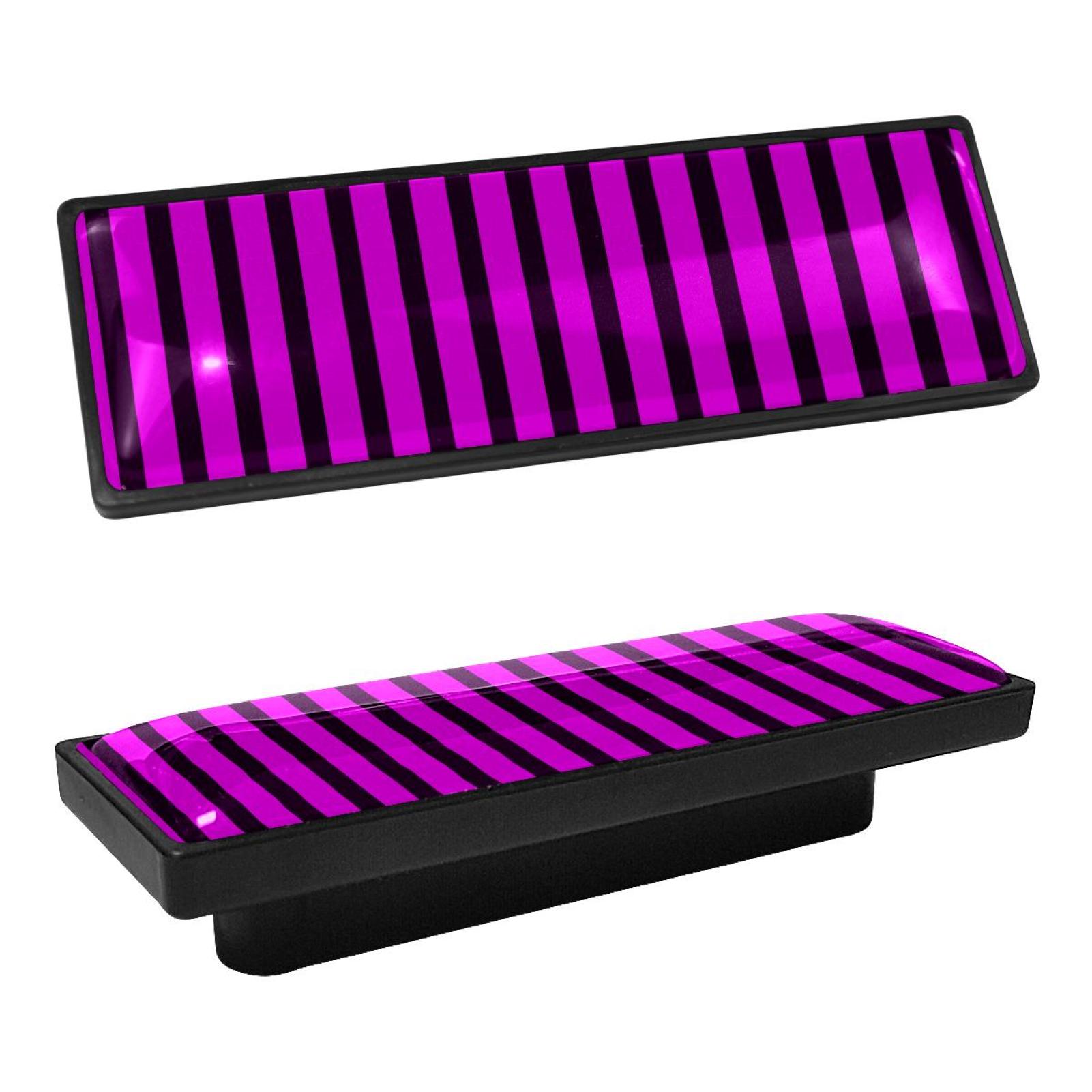 4 Pcs Rectangle Cabinet Handle Cupboard Knob Drawer Pulls Handle Stripe Black Red Drawer Knobs ...