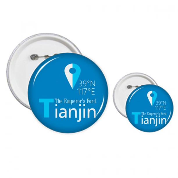 Tianjing Geography Coordinates Trave Pins Badge Button Design Kit Craft ...