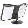 Black Plastic Desktop Document Reference Binder with 10 Double-Sided ...