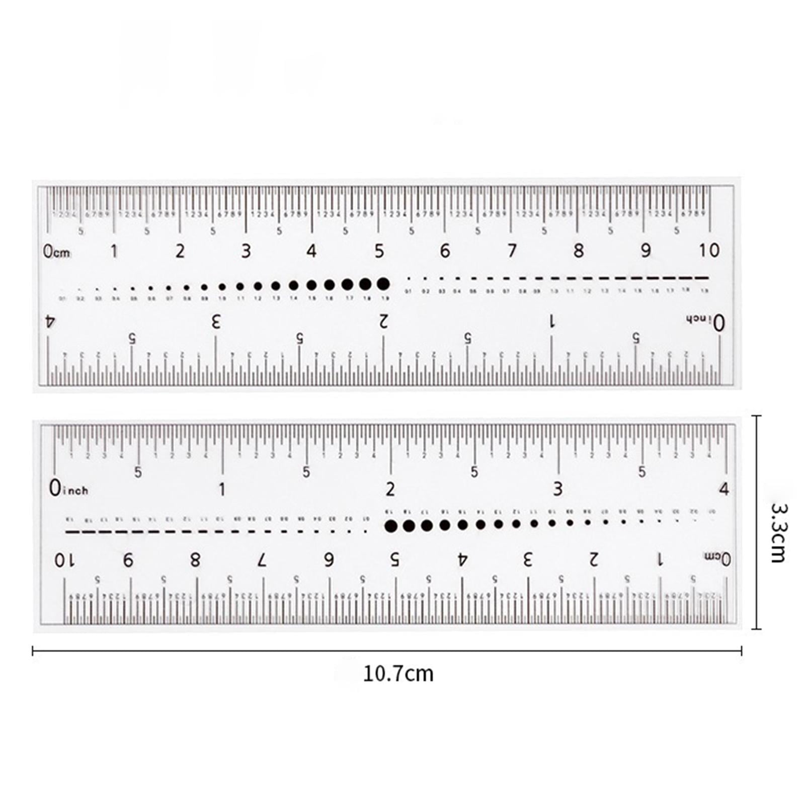Manicure Measuring Ruler Tool Easy to Carry Soft Nail Ruler Easy Bending Size 4.2x1.3inch Double Scale Marks Accessory Flexible Foldable