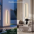 Ralbay 59In Waterproof Linear Outdoor Porch Wall Light, Modern Black ...