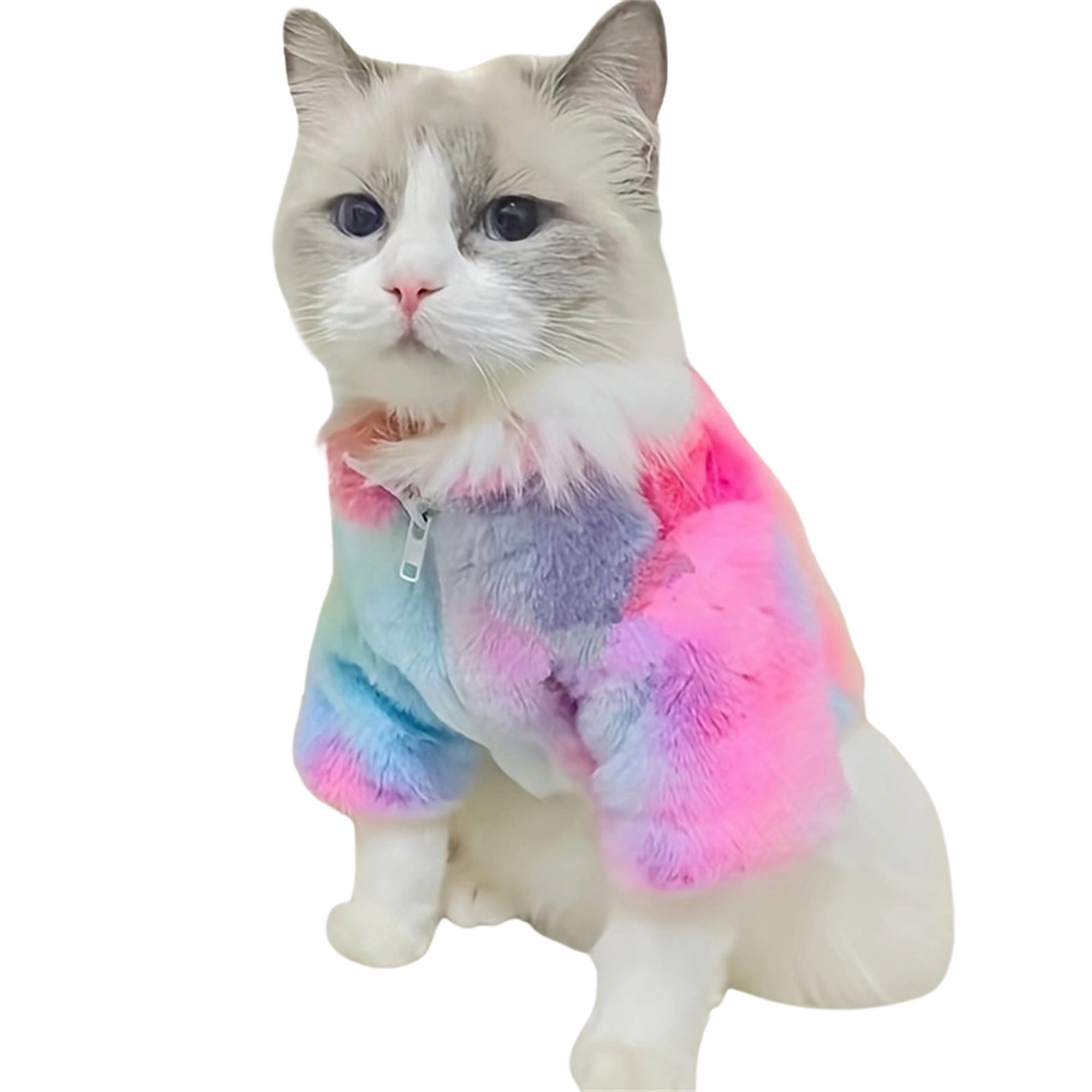 Click here for Diconna Dog Winter Jacket Fuzzy Tie-Dye 2 Legs Cov... prices