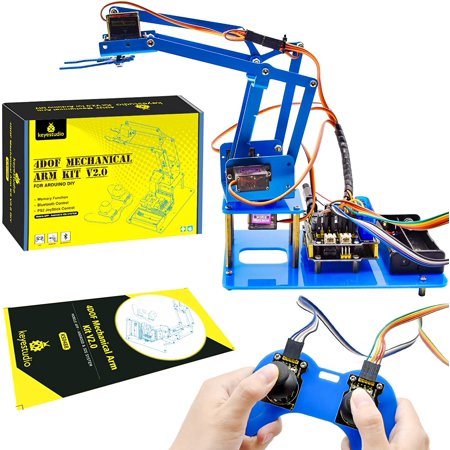 KEYESTUDIO 4DOF Bluetooth Metal Robotics Robot Arm Starter Kit for Arduino for Uno Programming ...