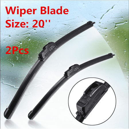 2Pcs 20'' Inch Window Windshield Rubber U-Hook Wiper Blade Bracketless ...