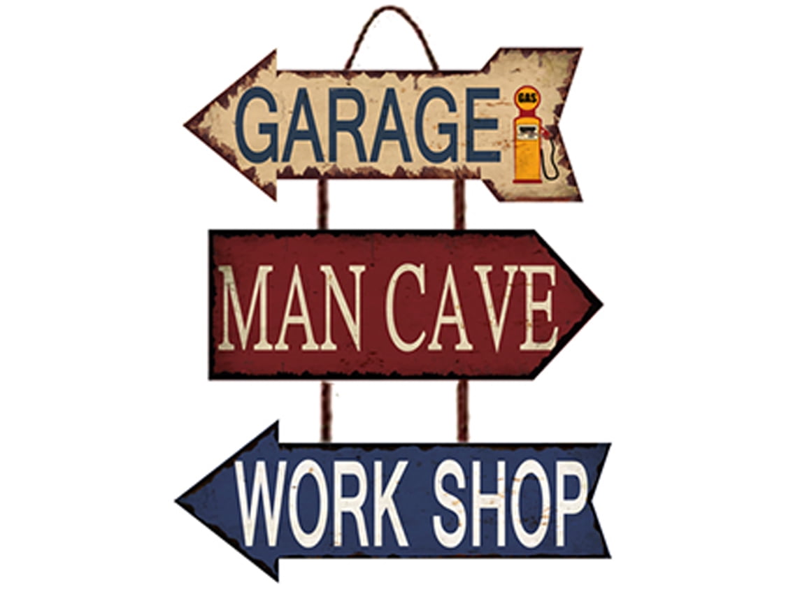 "Garage Man Cave " Wooden Sign - Walmart.com