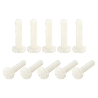 Uxcell 20 Pairs Nylon Screw Nut Assortment, M5x20mm Slotted Pan Head ...