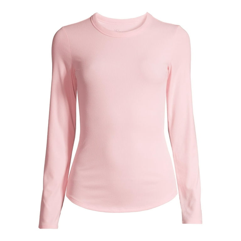 No Boundaries Juniors Ribbed Long Sleeve Crewneck T-Shirt, 3 No Boundaries Juniors Ribbed Long Sleeve Crewneck T-Shirt, 3