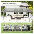 12x20ft Outdoor Pergola Wood Gazebo, Gray Grape Trellis for Climbing ...
